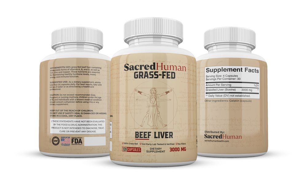 100% Grass-Fed Beef Liver Capsules | Sacred Human Health