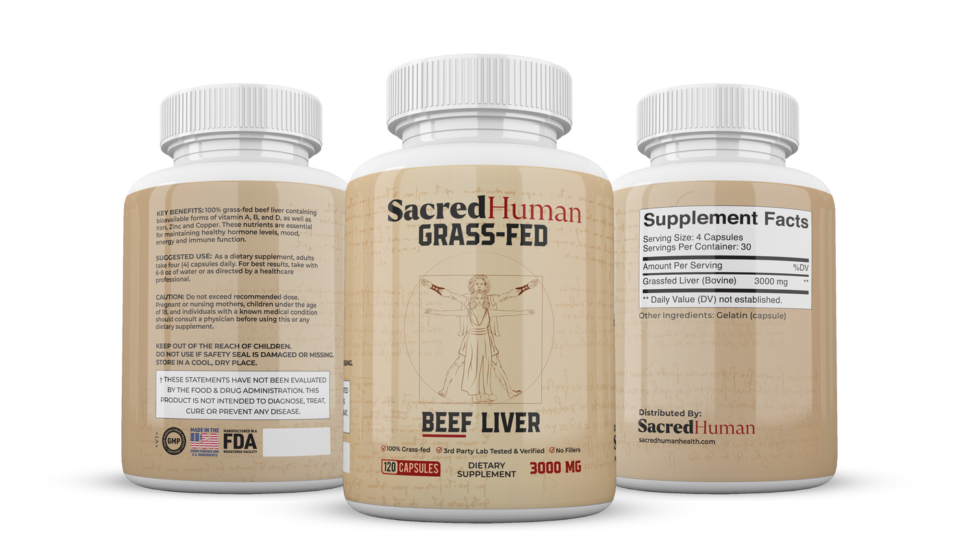 100% Grass-Fed Beef Liver Capsules | Sacred Human Health