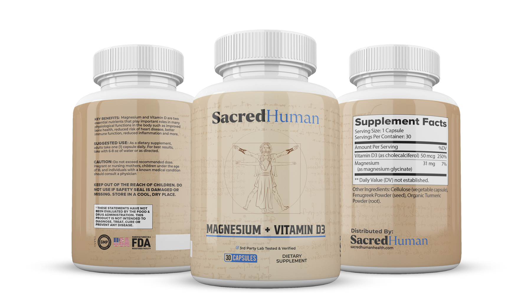 Magnesium with Vitamin D | Sacred Human Health